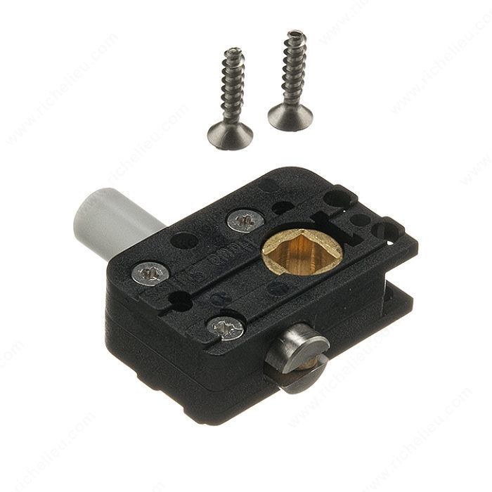 Richelieu Round bar lock with square socket 7 mm (9 32") and guide pin ...